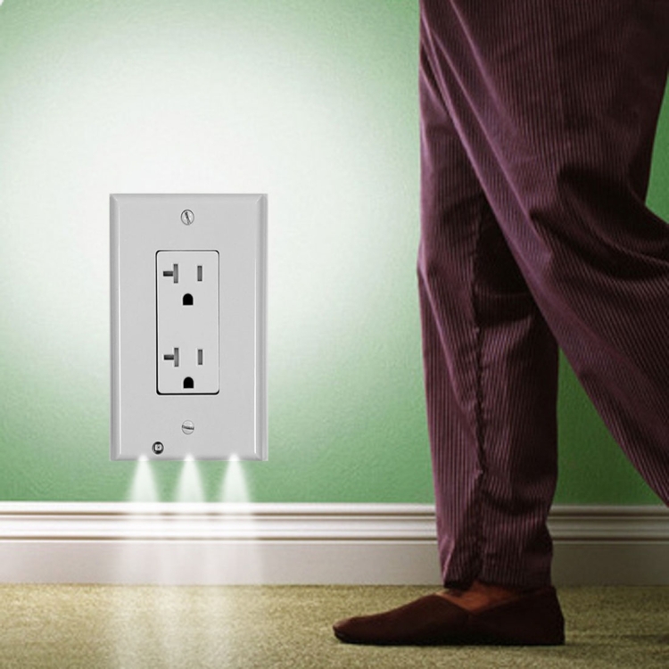 0.5W 110V Night Angel Square Plug Socket Sensor ไฟกลางคืน