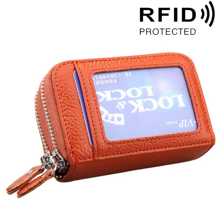 정품 쇠가죽 채찍으로 치다 가죽 이중 레이어 단색 지퍼 카드 홀더 지갑 Rfid 차단 동전 지갑 카드 가방 카드 슬롯 및 동전