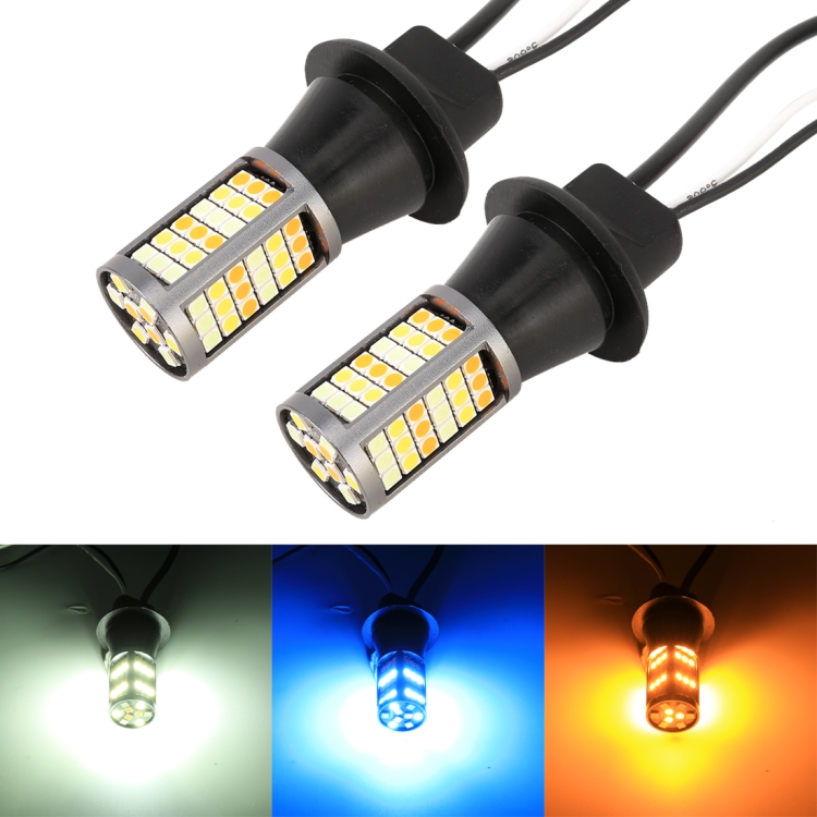 T20/7740 DC12V 3.7W 81 SMD-3030-LEDs Three Color Car DRL&Turn Light ...