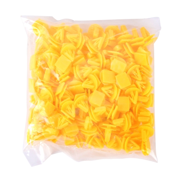 100 PCS Hole Plastic Rivets Fastener Push Clips(Yellow)