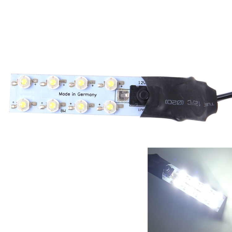24W 2000LM 6000K Wafer 8 LED White Light External LED Light, DC 12V ...