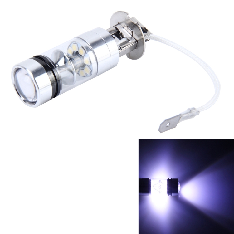 H3 100W 850 LM 7000K 20 SMD-2828-LEDs ไฟตัดหมอกรถยนต์ DC 12-24V (สีขาวนวล)