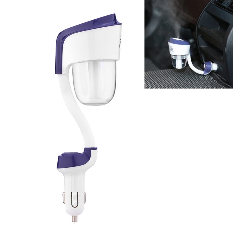 나눔 Ii 50ml 회전 아로마 테라피 공기 청정기 가습기 Dc 12v 자동차 용 Usb 충전기 포트 2 개 파란색