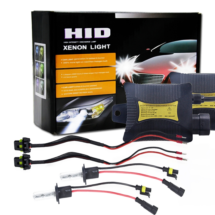 55W H1 6000K 3200LM HID Xenon Light Conversion Kit with High Intensity ...