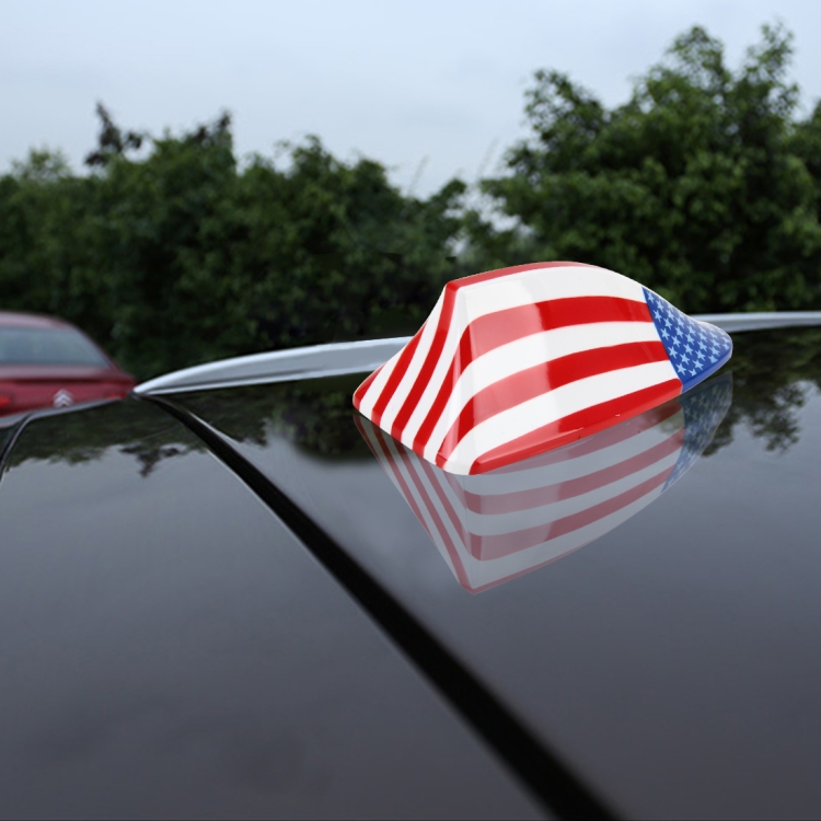 Universal Flag Pattern Car Antenna Aerial Shark Fin Radio Signal Auto ...