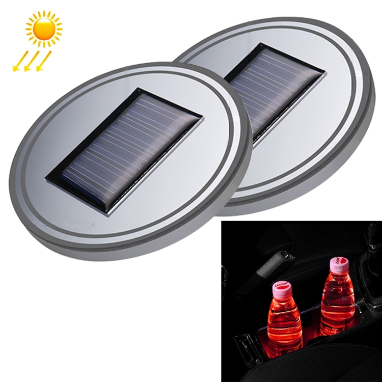 Car Auto Universal Acrylic Solar USB Charger Water Cup Groove LED ...