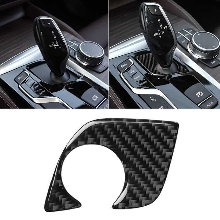 Car Carbon Fiber Gear Lever Lower Panel Decorative Sticker for BMW 5 ...