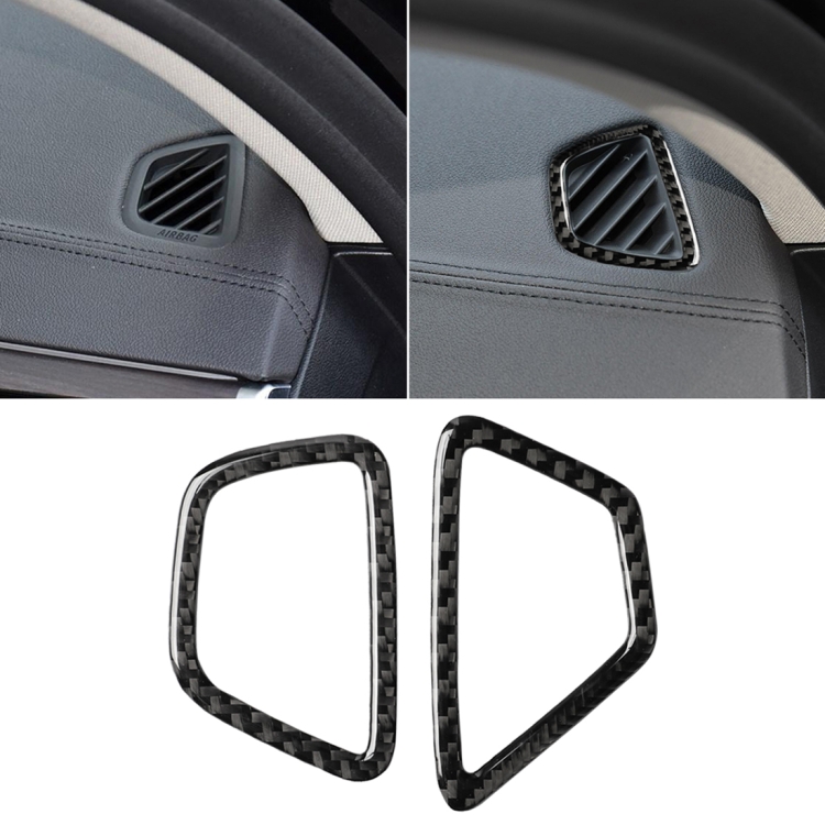 Car Carbon Fiber Instrument Air Vent Frame Decorative Sticker for BMW 5 ...
