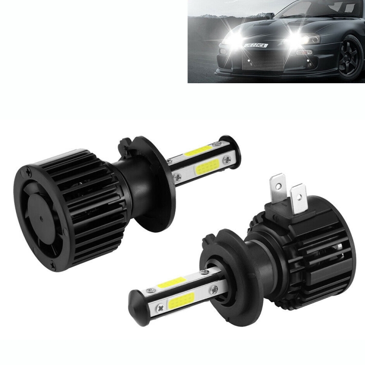 F8 H7 2 PCS 22W 3000LM 6000K Four Side DOB LED Headlight Fog Light ...