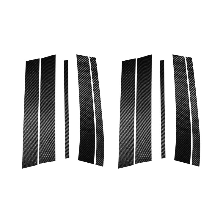 10 in 1 Car Carbon Fiber Door and Window Pillar Decorative Sticker for ...