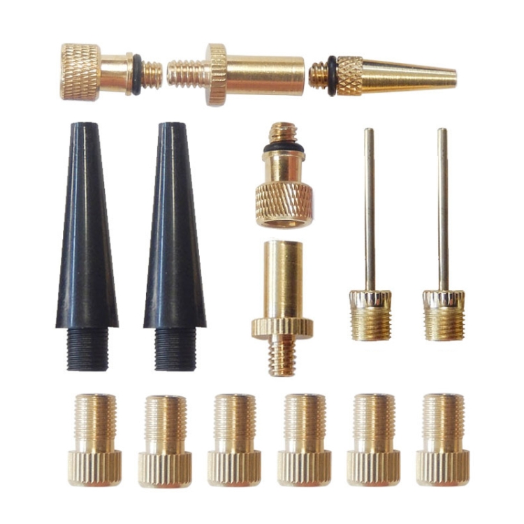 2 Sets (15 in 1) Inflator Adapter French Mouth / US Mouth / UK Mouth ...