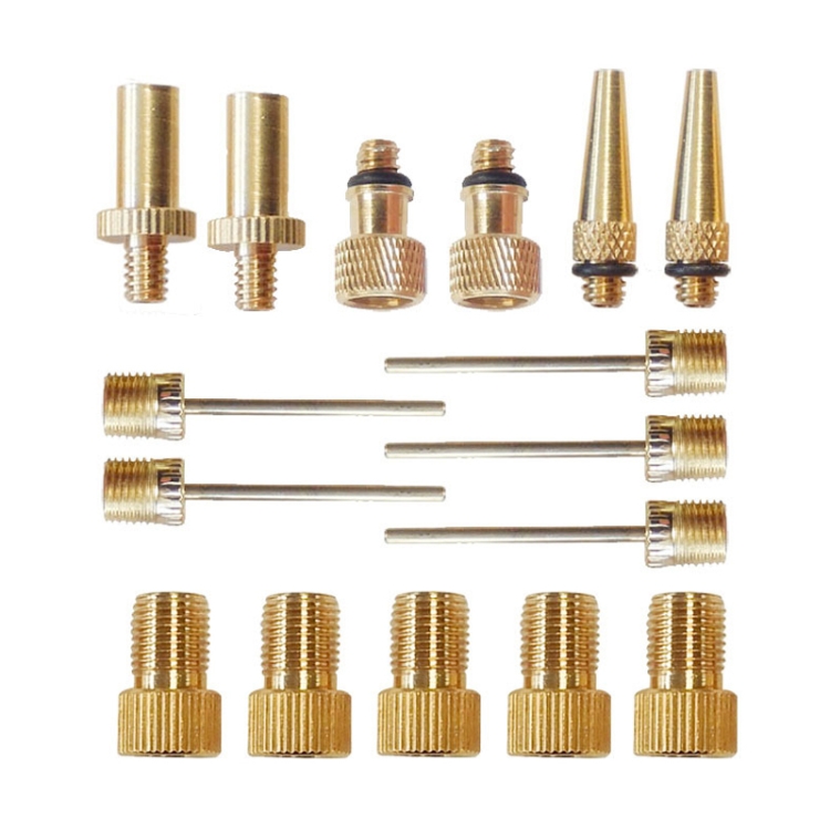 2 Sets (16 in 1 B) Inflator Adapter French Mouth / US Mouth / UK Mouth ...