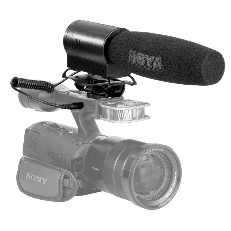 BOYA BY-DMR7 Micrófono de transmisión de condensador de escopeta con ...