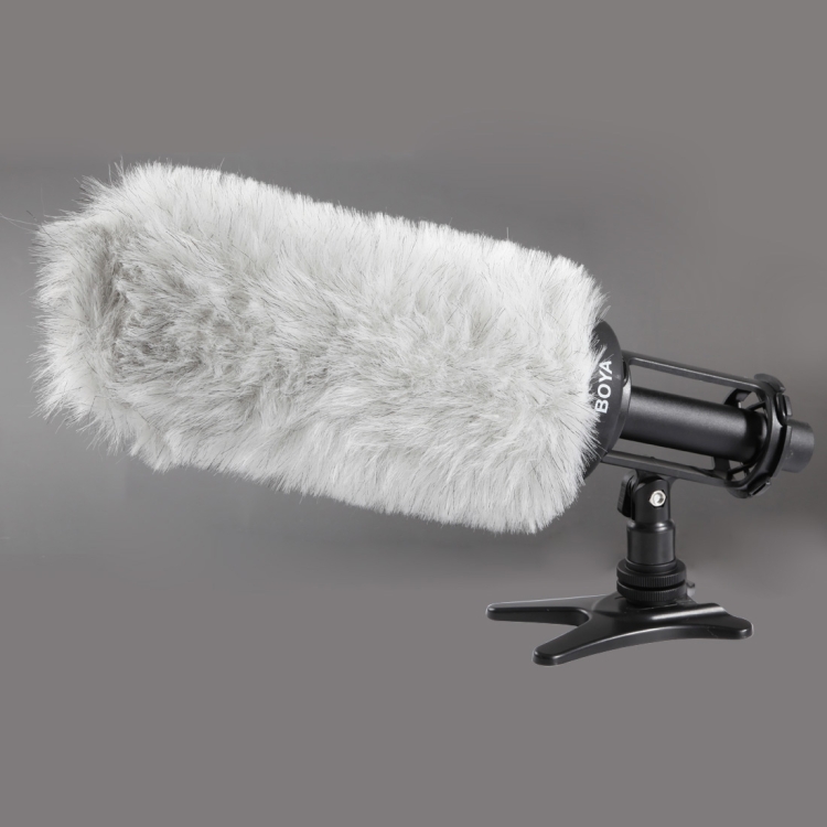 BOYA BY-P180 Furry Outdoor Interview Windshield Muff for Shotgun ...