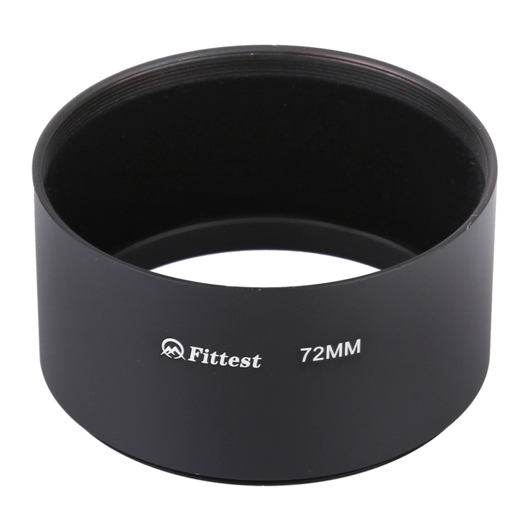 FITTEST 72mm Thread Type Straight Tube Full Metal Lens Hood Shade for ...