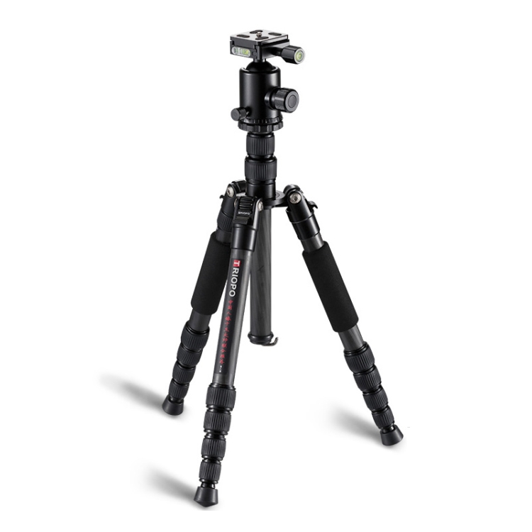 TRIOPO T259G+Q2 Adjustable Portable Carbon Fiber Tripod with Q-2 Ball ...