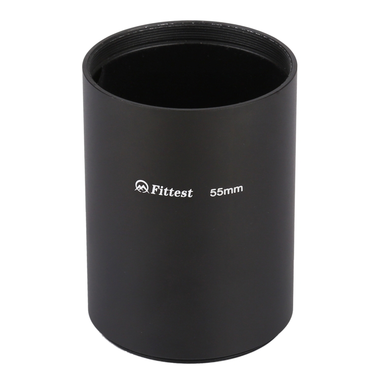 FITTEST 55mm Thread Type Straight Tube Full Metal Lens Hood Shade for ...
