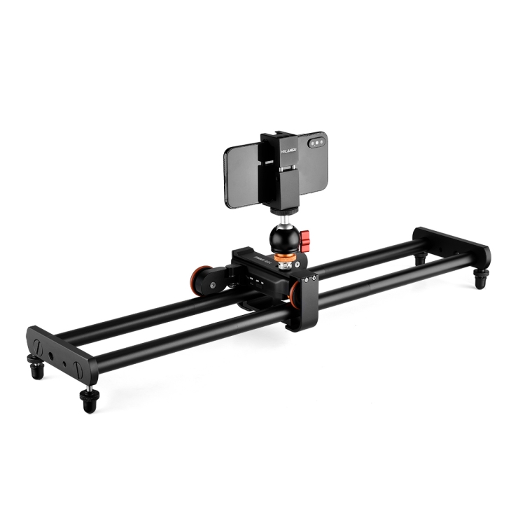 YELANGU L60E 60cm Slide Rail Track + L4 3-Wheel Video Dolly with Phone ...