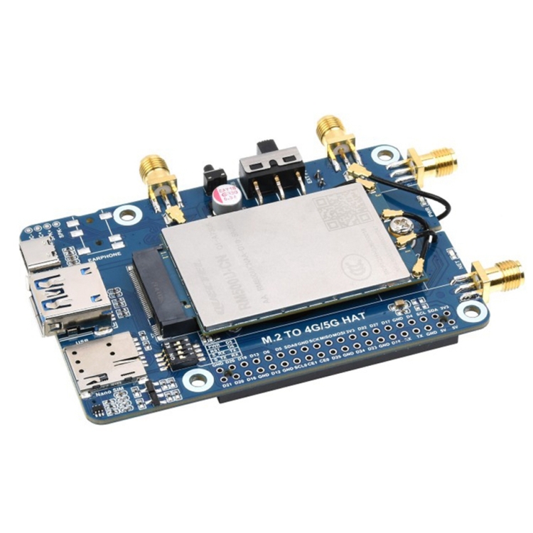 Waveshare RM500U-CN 5G HAT Quad Antennas LTE-A Multi Band Module Board ...