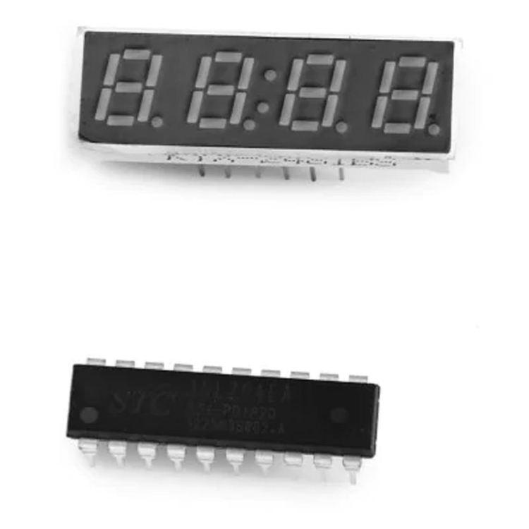 WH - 0001 DIY Digital Watch Kit 4 หลัก 7-segment Display / Singlechip ...