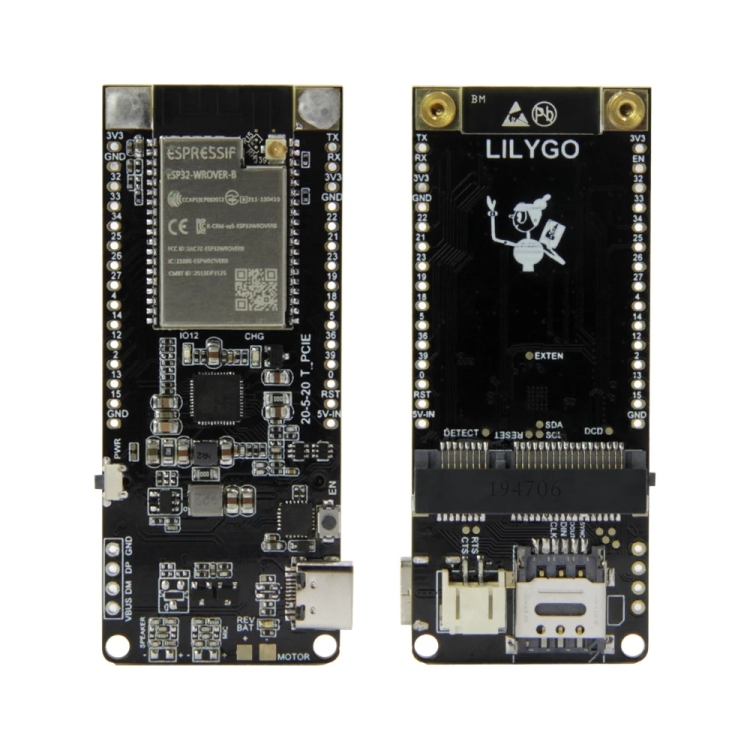TTGO T-PCIE ESP32-WROVER-B AXP192 Chip WiFi Bluetooth Nano Card SIM ...