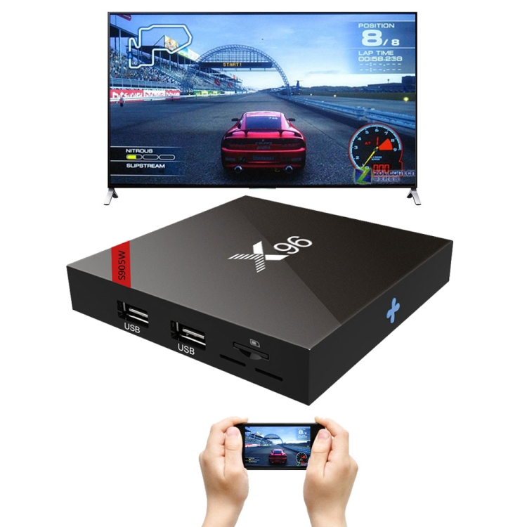 X96_S905W 4K HD Smart TV BOX Player with Remote Controller, Android 7.1 ...