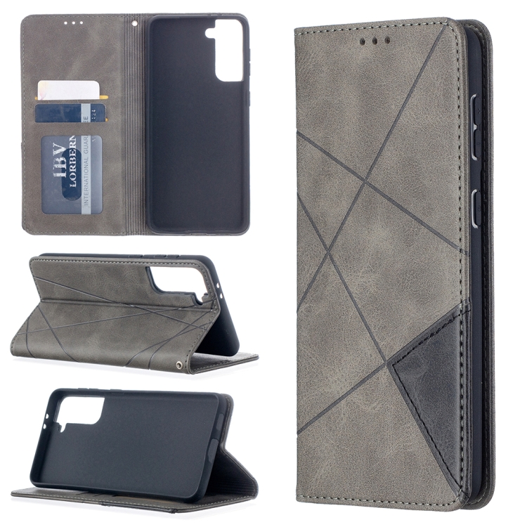สำหรับ Samsung Galaxy S30 Plus พื้นผิวรูปสี่เหลี่ยมขนมเปียกปูนซองหนัง ...