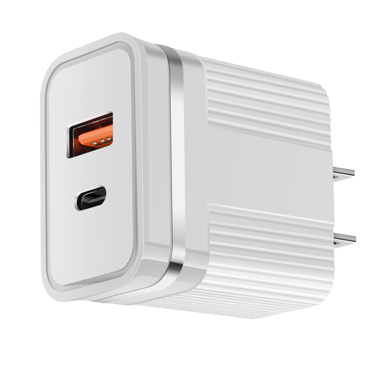 RSY USB + USB-C / Type-C Dual Ports Fast Charging Travel Charger, US ...