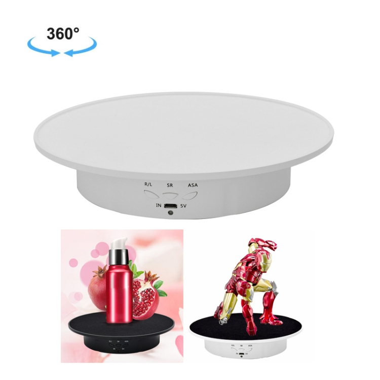 20cm USB Electric Rotating Turntable Display Stand Video Shooting Props ...
