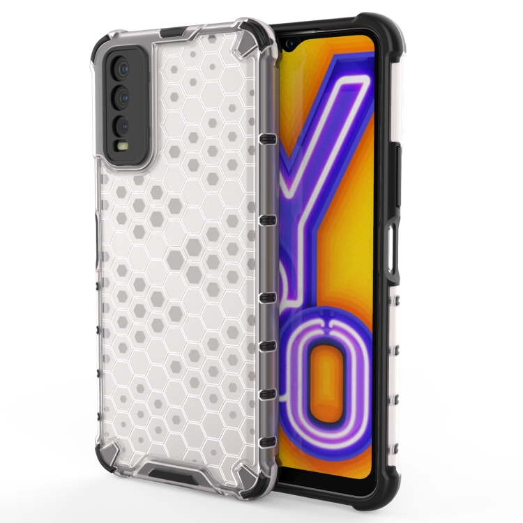 For vivo Y20 Shockproof Honeycomb PC + TPU Protective Case(White)