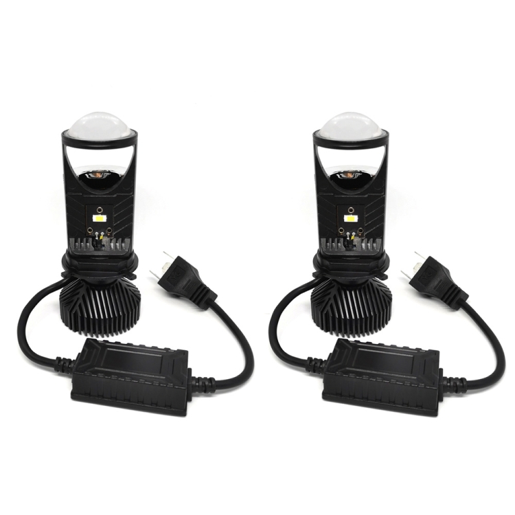 2 PCS T9 H4 6500K / DC9-32V / 8000LM Car LED Headlight(Black)