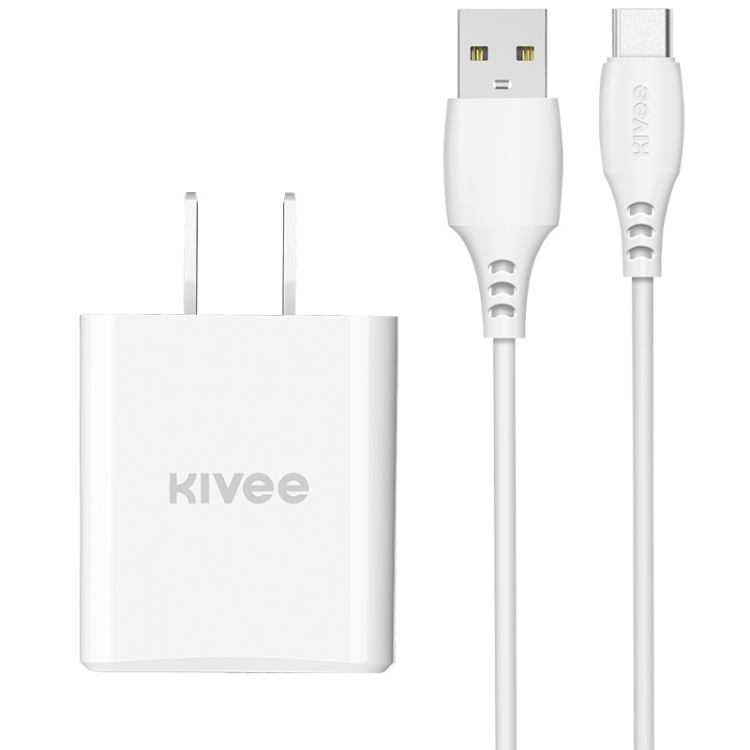Kivee KV-AC03D 5V 2.1A USB 여행 충전기 전원 어댑터 + USB to USB-C / TYPE-C 케이블 세트