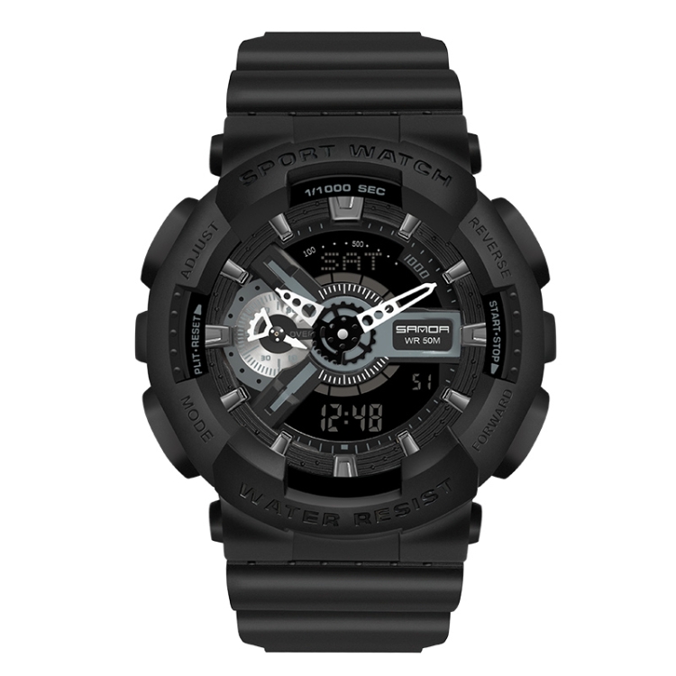 Sanda World Time เรืองแสงปฏิทินมัลติฟังก์ชั่นผู้ชายกีฬานาฬิกาควอตซ์ ...