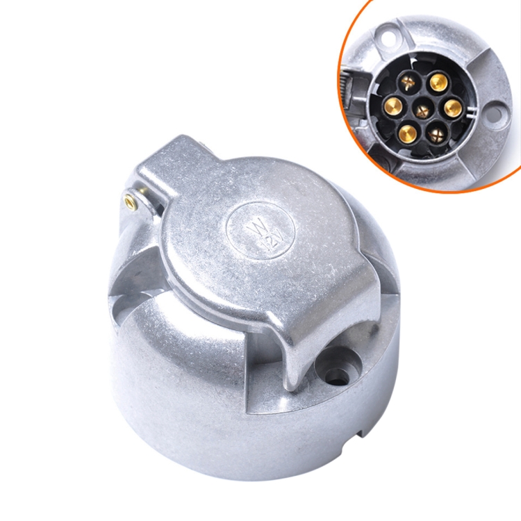 A0201 12V 7 Pin Round Plug Female Metal Trailer Adapter Connector เรือ ...