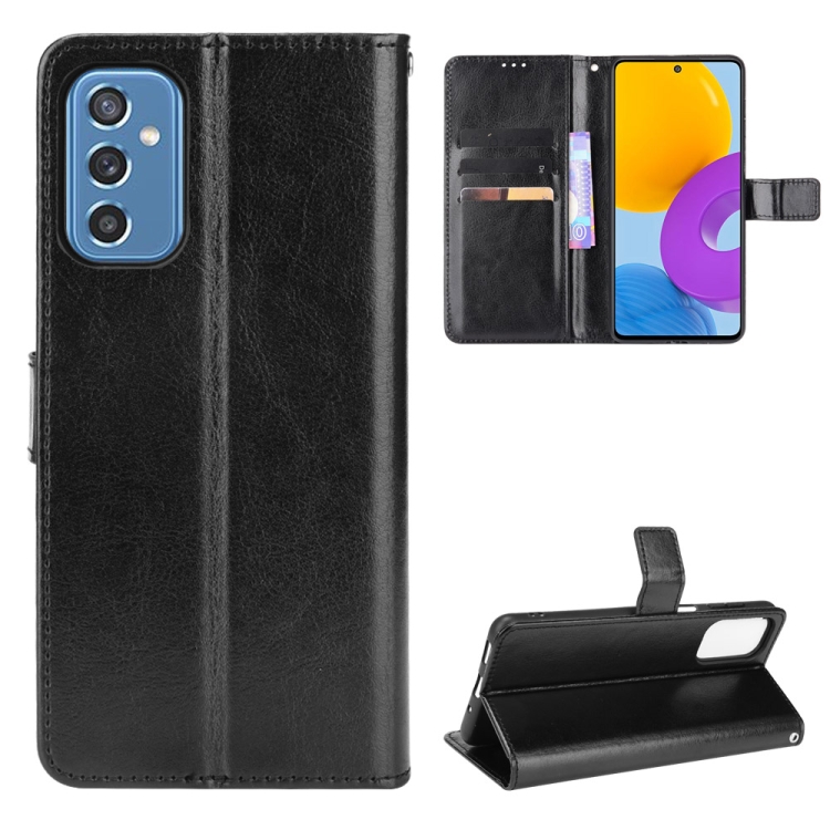 For Samsung Galaxy M52 5G Crazy Horse Texture Horizontal Flip Phone ...