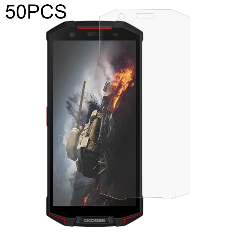50 ชิ้น 0.26 มิลลิเมตร 9 H 2.5D ฟิล์มกระจกนิรภัยสำหรับ Doogee S70 Lite