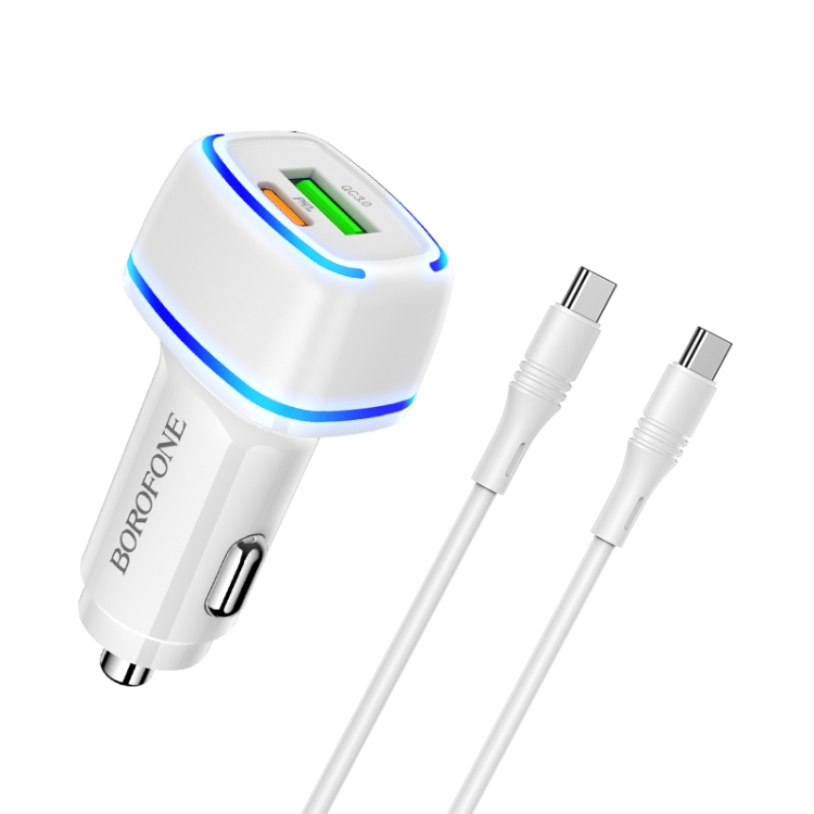 Borofone BZ14A PD 20W USB-C / Tipo-C + QC 3.0 Portas USB Carregador de ...