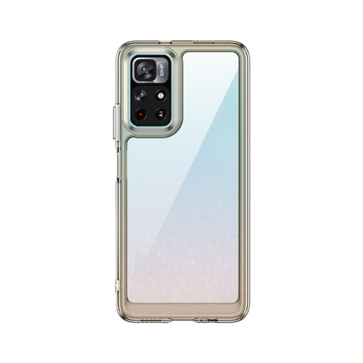 Xiaomi Redmi의 경우 115g 중국어 화려한 시리즈 아크릴 + TPU 전화 케이스 (투명한 검은 색)
