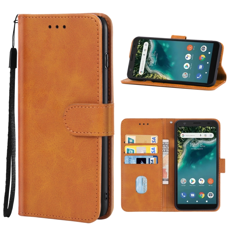 สำหรับ ZTE AVID 589 / Z5158 เคสโทรศัพท์หนัง (สีน้ำตาล)