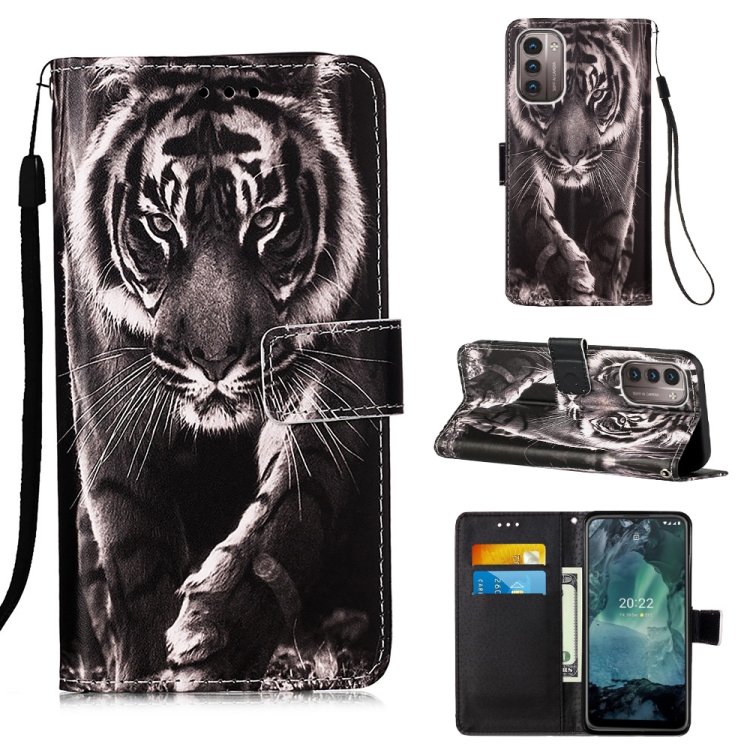 Para el dibujo de Nokia G21 / G11 Drawing Plain Weave Leather Telephone ...
