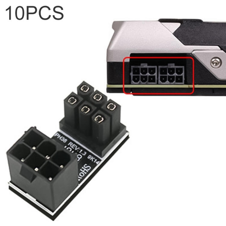 10 PCS ATX 8Pin Female to 8Pin Male 180 Degree Angled Adapter , Model ...