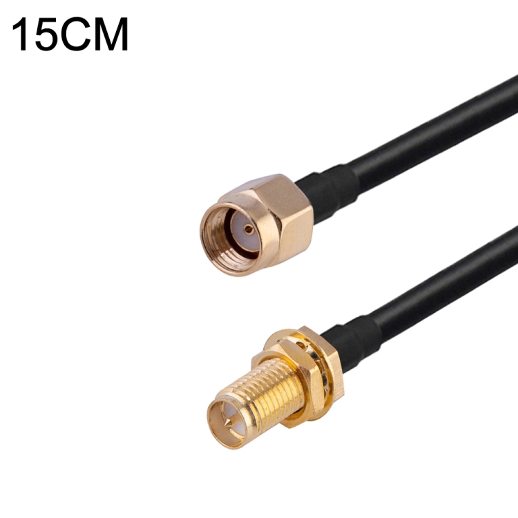 Cable adaptador coaxial RP-SMA macho a RP-SMA hembra RG174 RF, longitud ...