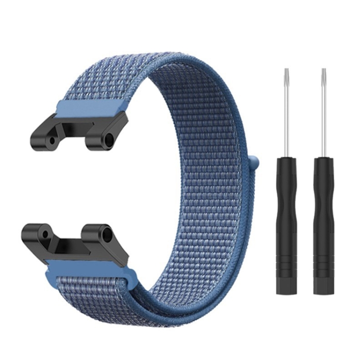 สำหรับ Amazfit T-Rex / T-Rex Pro / Ares Nylon Loop Watch Band (สีน้ำเงิน)