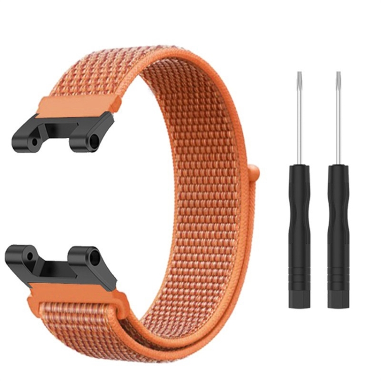 สำหรับ Amazfit T-Rex / T-Rex Pro / Ares Nylon Loop Watch Band (สีส้ม)