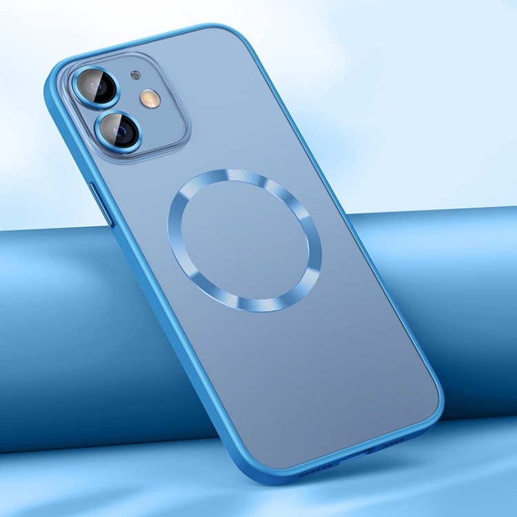 Skin Feel MagSafe Magnetic Case For iPhone 12(Sierra Blue)