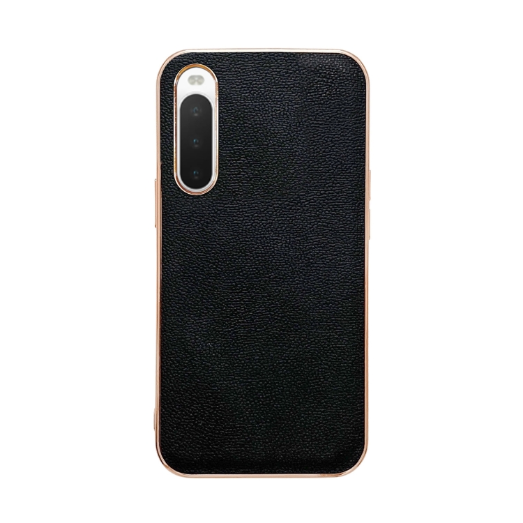 สำหรับ Sony Xperia 10 IV หนังแท้ Luolai Series Nano Plating Phone Case ...