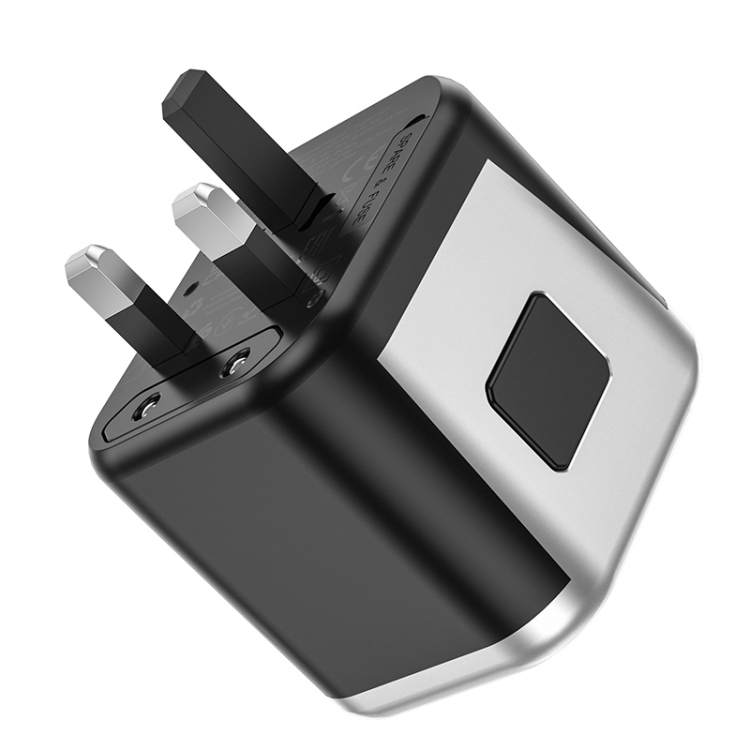 hoco AC5 Dual Port Universal Conversion Charger, Plug Type:UK Plug(Black)