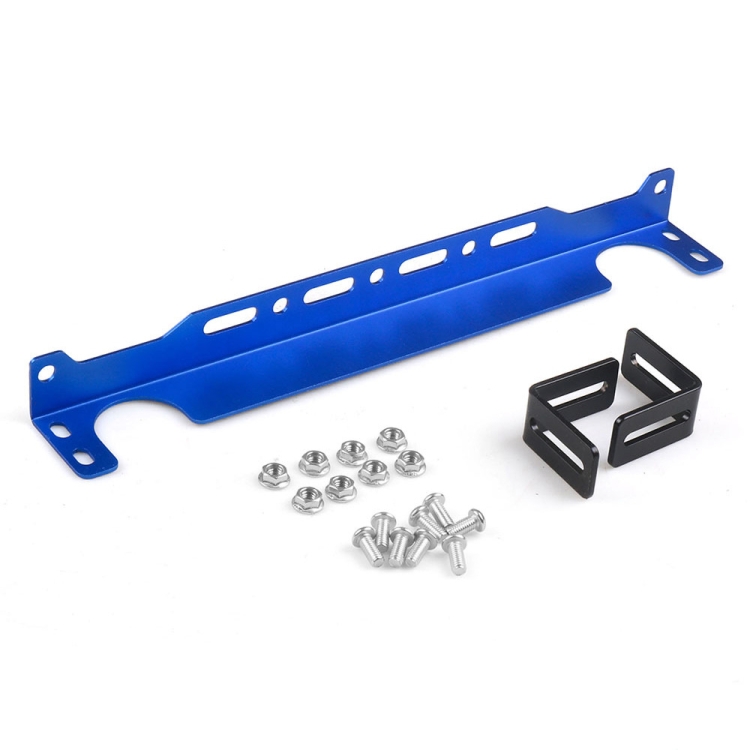 British 330mm Car Engine Oil Cooler Mounting Bracket Kit(Blue)