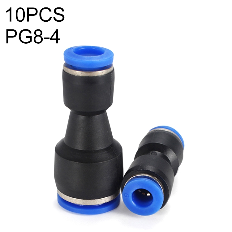 PG8-4 LAIZE 10pcs Plastic Reducing Straight Pneumatic Quick Fitting ...