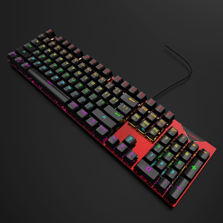 FOREV FVQ302 Wired Mechanical Gaming Illuminated Keyboard(Red)